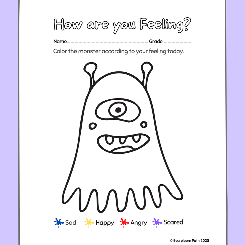 Color Your Feelings with Monster Friends – Everbloom Path - Parent Coaching